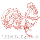 SD0538 Redwork Chickens