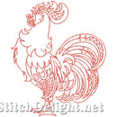 SD0538 Redwork Chickens