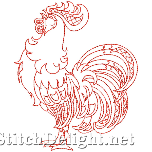 SD0538 Redwork Chickens